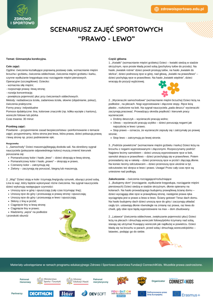 Prawo-Lewo - Program edukacyjny Zdrowo i Sportowo